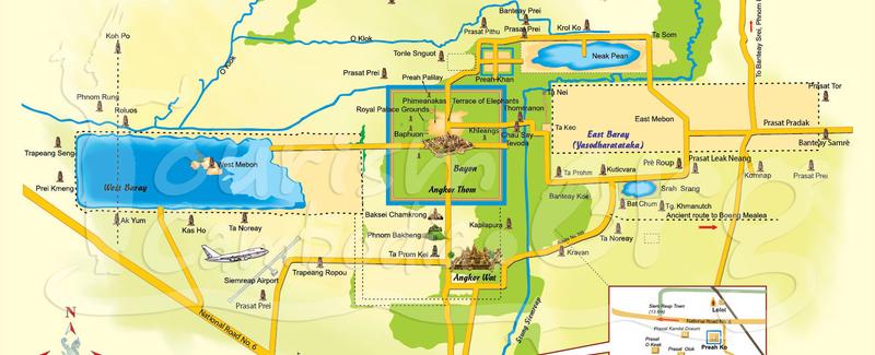 Angkor Wat Tourist Map - Navigate Cambodia’s Iconic Temple Complex ...